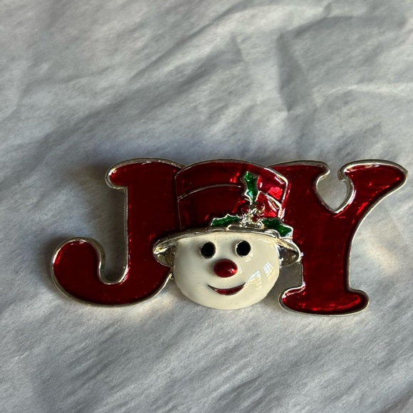 Source Unknown | Jewelry | Joy Holiday Pin | Poshmark
